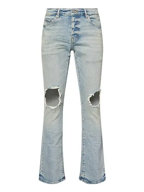 PURPLE BRAND Skinny-fit Flare Denim Jeans - Lt Indigo