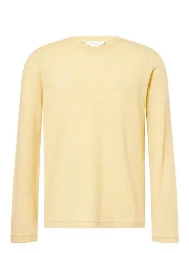 THE ROW Casas Crewneck Knitted Cashmere Jumper - Pale Yellow