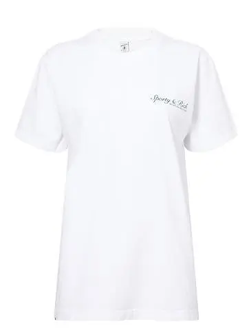 SPORTY & RICH Logo-print Cotton T-shirt - White