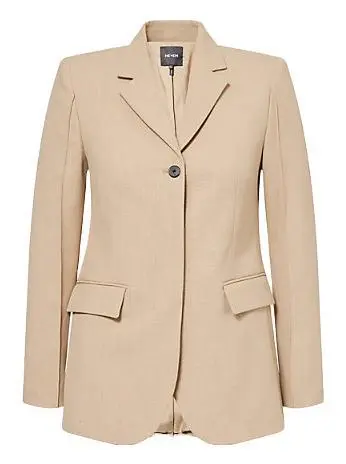 ME+EM Contour Slim-fit Woven Blazer - Sand