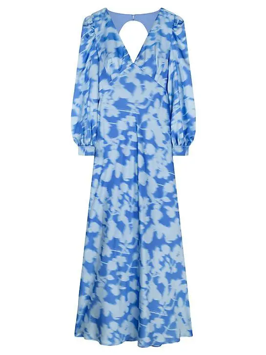 OMNES Francoise V-neck Floral-print Maxi Dress - Blue Floral