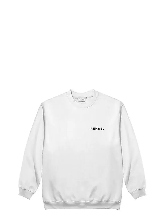 REHAB Logo-print Cotton-jersey Sweatshirt - Large