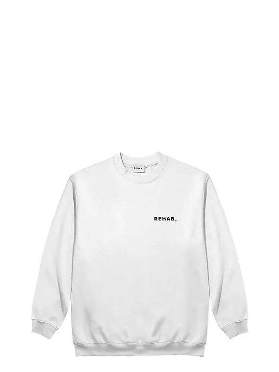 REHAB Logo-print Cotton-jersey Sweatshirt - Small