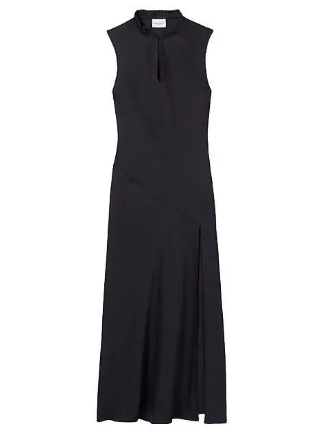 Claudie Pierlot Sleeveless Woven Midi Dress - Navy