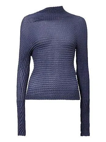 Victoria Beckham High-neck Stretch-cotton Top - Eclipse