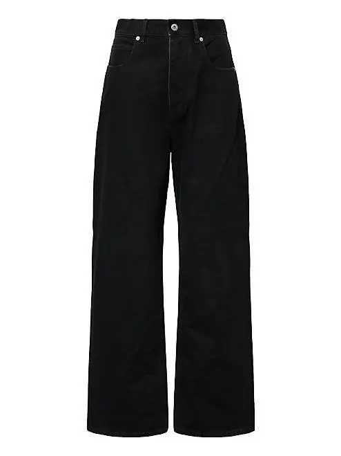 Bottega Veneta Wide-leg High-rise Denim Jeans - Black