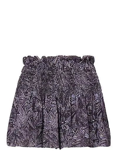 Isabel Marant Maelly Printed Silk Shorts - Faded Night