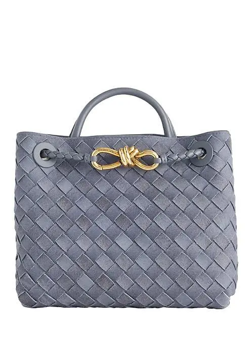 Bottega Veneta Andiamo Small Suede Tote Bag - Cloudy Indigo