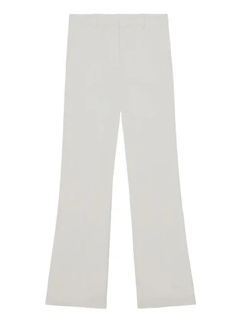REISS Wide-leg Stretch-woven Trousers - Ivory