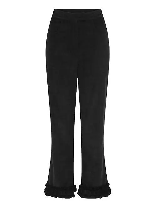 OMNES Straight-leg High-rise Stretch-corduroy Trousers - Black