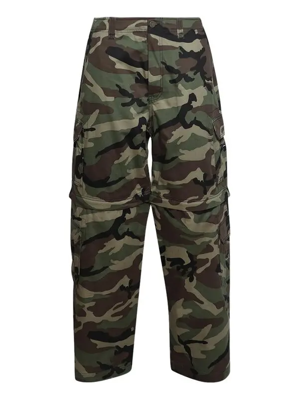Vetements Camouflage Print Cargo Pants - Green