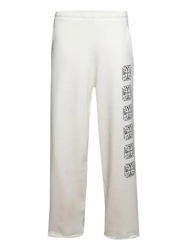 Vetements Biker Cross Stripe Sweatpants Vanilla - Ivory