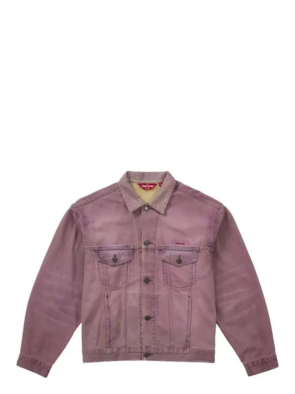 Supreme Denim Trucker Jacket - Overdyed Purple