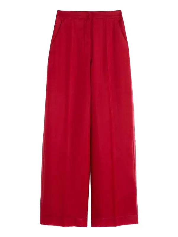 Max Mara Silk Organza Trousers - Geranium