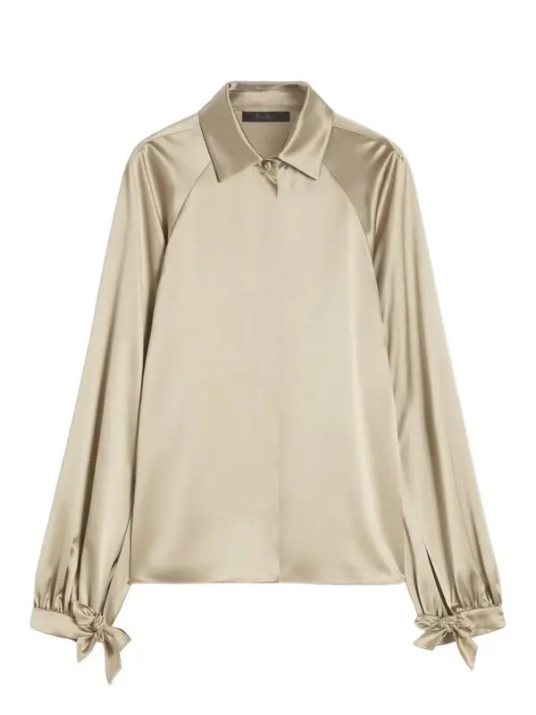 Max Mara Silk Satin Shirt - Sand