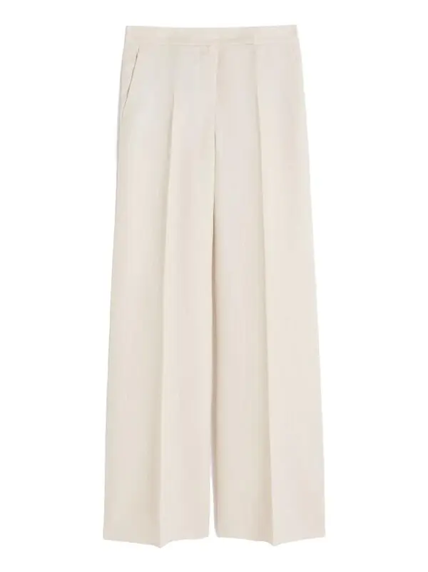 Max Mara Wide-fit Linen Trousers - Beige