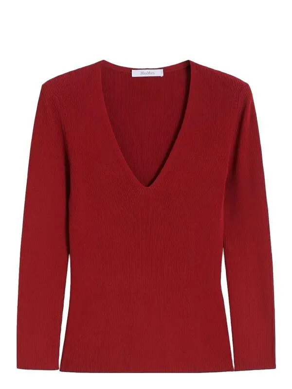 Max Mara Viscose Blend Yarn Jumper - Red