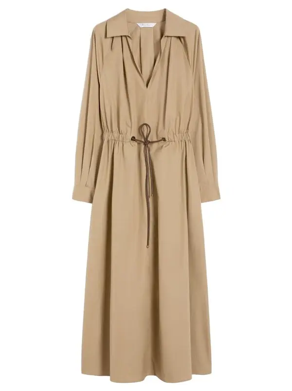 Max Mara Cotton Poplin Shirt Dress - Kaki