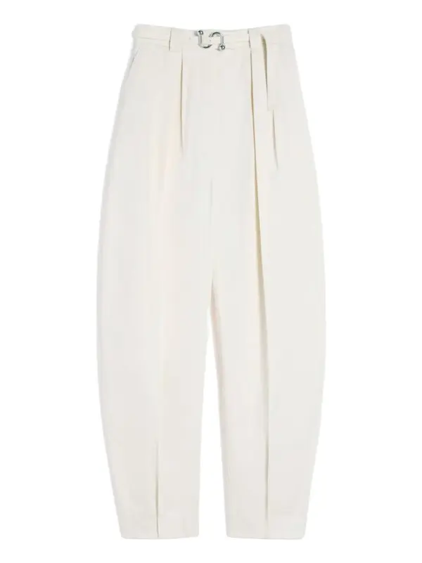Max Mara Oversized Gabardine Trousers - Vanilla