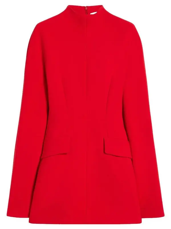 Max Mara Contoured Gabardine Short Dress - Red