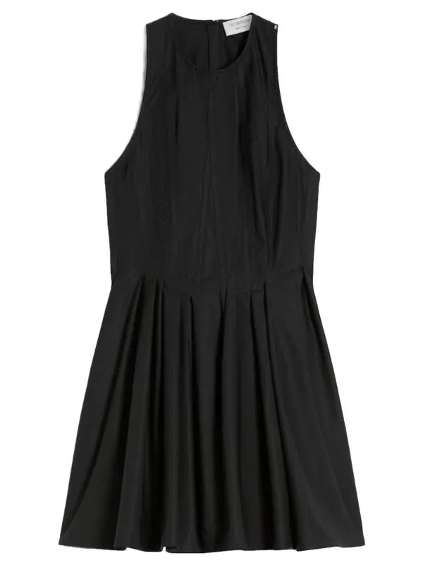 Max Mara Sleeveless Fit & Flare Cotton Dress - Black