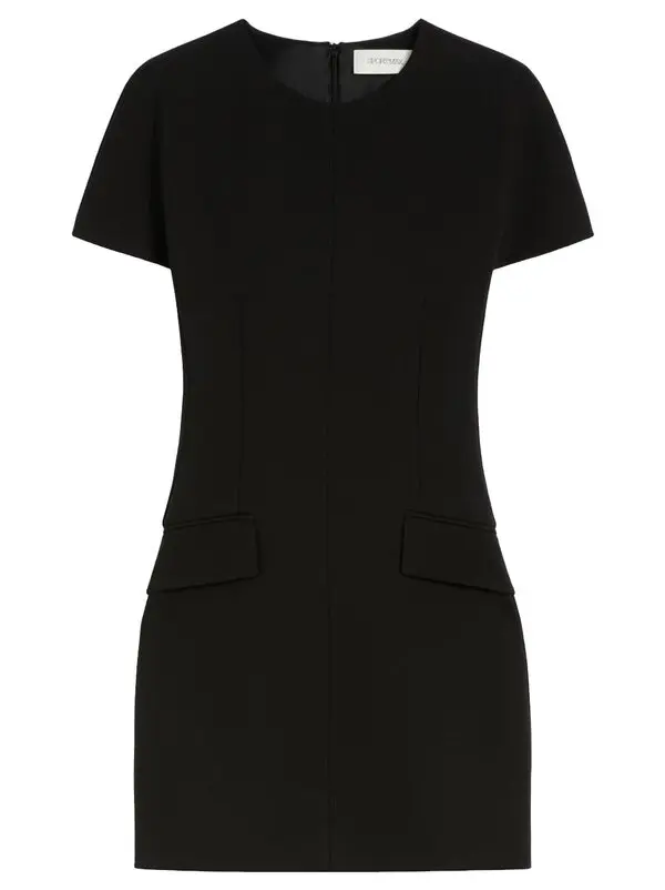 Max Mara Crepe Jersey Hourglass Mini Dress - Black
