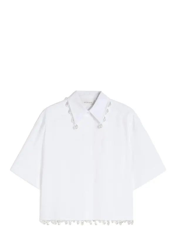 Max Mara Boxy Cotton Shirt - Optical White