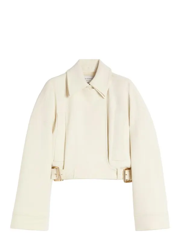 Max Mara Viscose Cady Cropped Jacket - Ivory