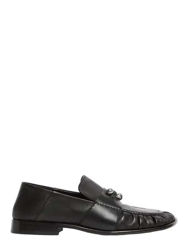 Max Mara Nappa Leather Loafers - Black