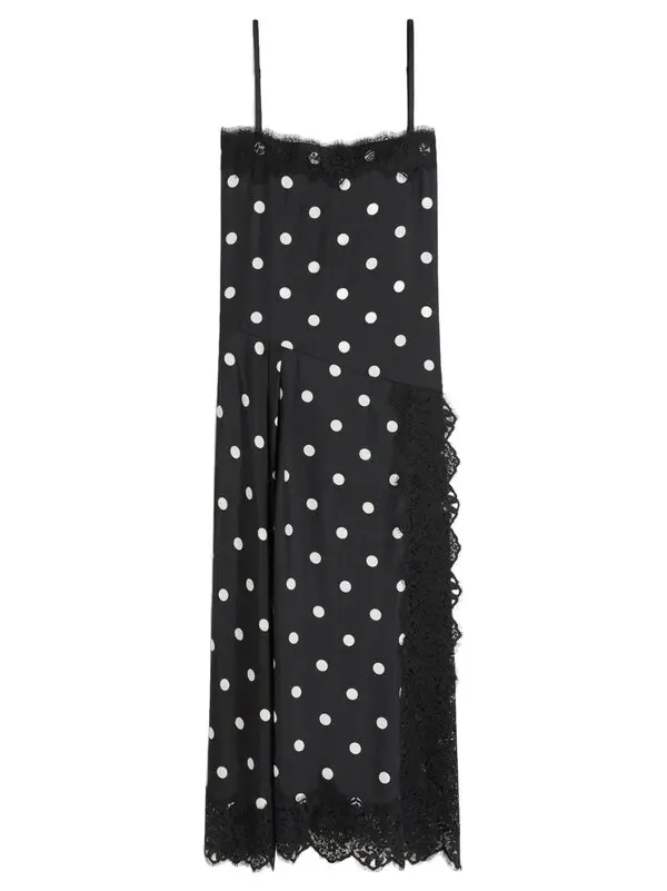 Max Mara Lace-detail Long Dress - Black