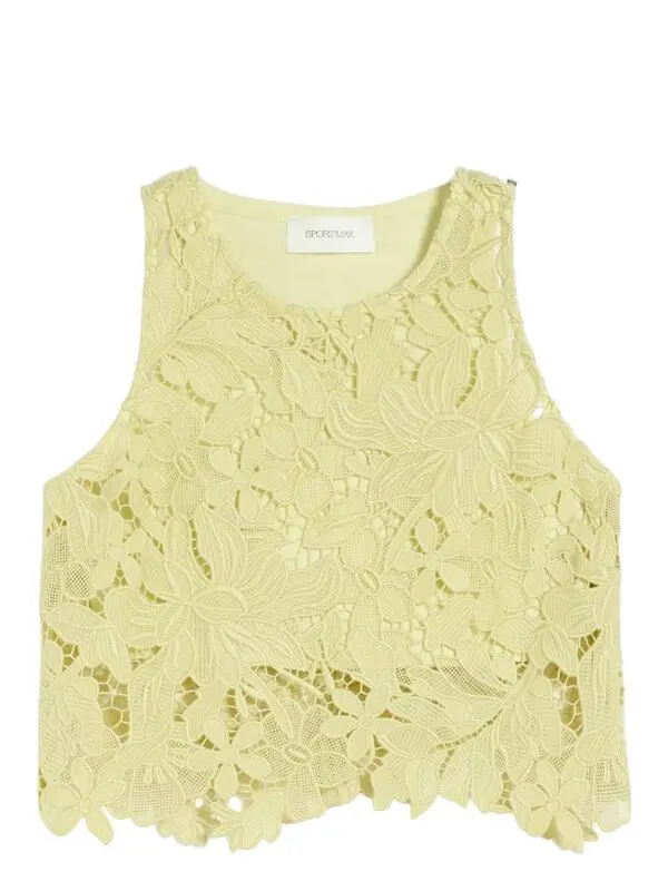 Max Mara Macramé Top - Lemon