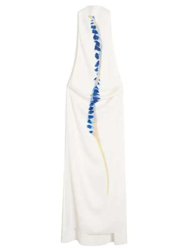 Max Mara Long Viscose Dress - White