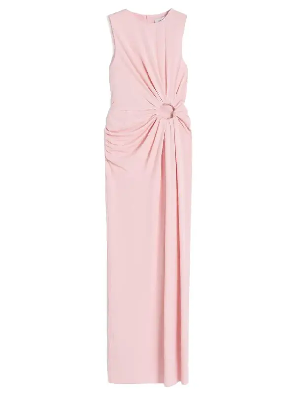 Max Mara Sleeveless Draped Jersey Dress - Pink