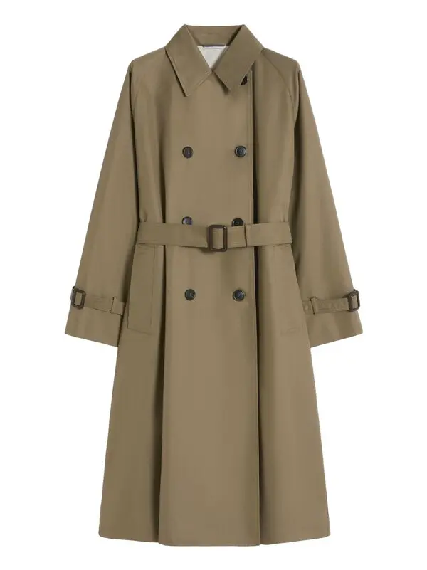 Max Mara Reversible Gabardine Trench Coat - Mud