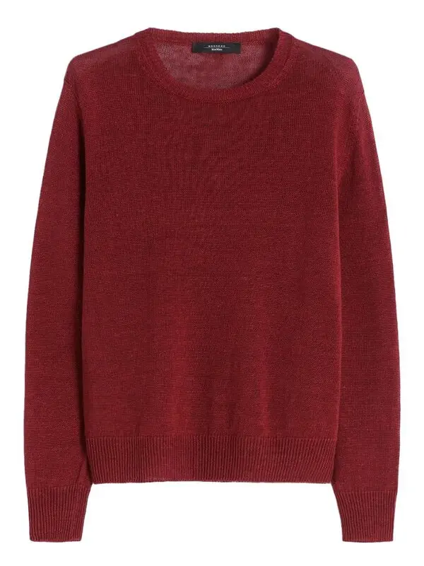 Max Mara Linen Yarn Jumper - Cherry