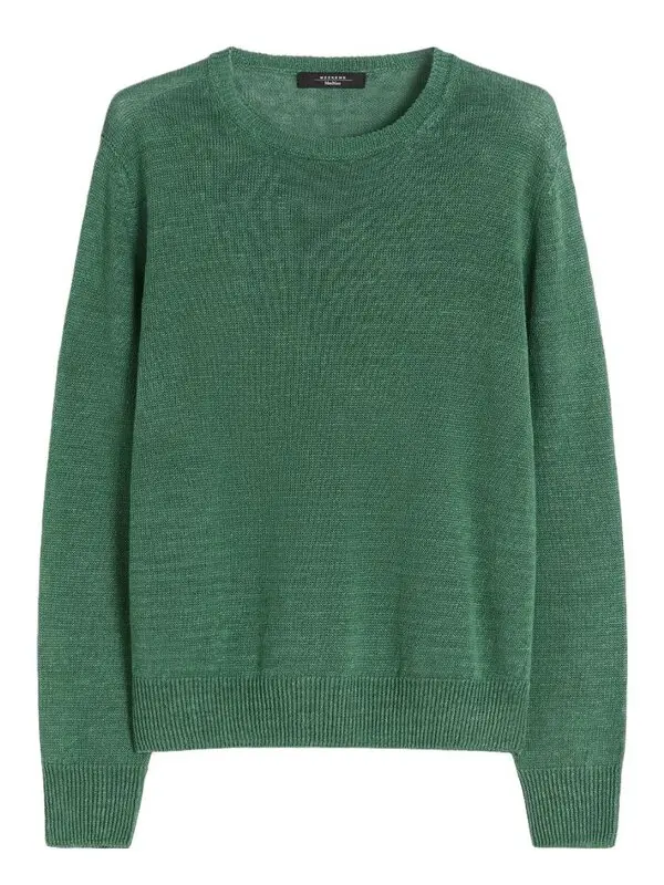 Max Mara Linen Yarn Jumper - Green