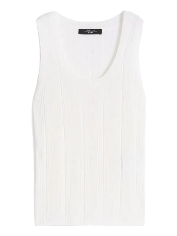 Max Mara Sleeveless Viscose Jumper - White