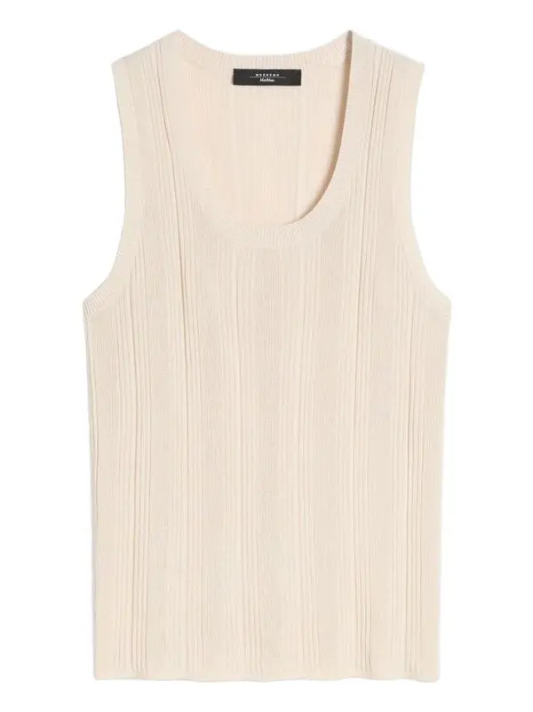 Max Mara Sleeveless Viscose Jumper - Beige