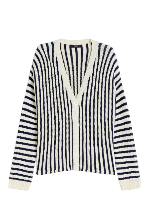 Max Mara Cotton Cordonnet Cardigan - Navy