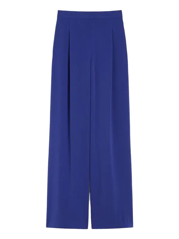 Max Mara Lightweight Cady Trousers - Cornflower Blue