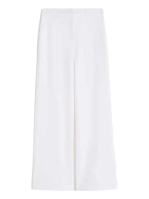 Max Mara Cotton Crêpe Trousers - White