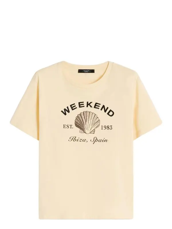 Max Mara Graphic Jersey T-shirt - Light Yellow