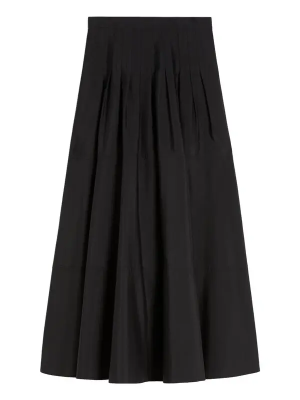Max Mara Long Cotton Poplin Skirt - Black
