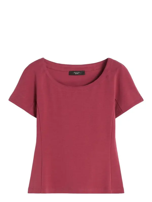Max Mara Fitted Jersey Top - Cherry