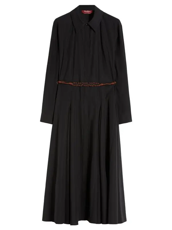 Max Mara Long Poplin Shirt Dress - Black