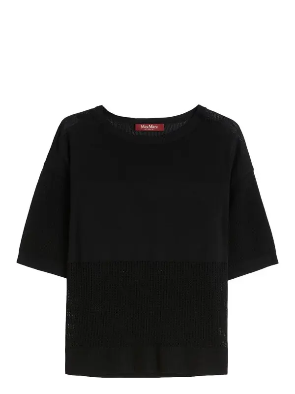 Max Mara Viscose Yarn Jumper - Black