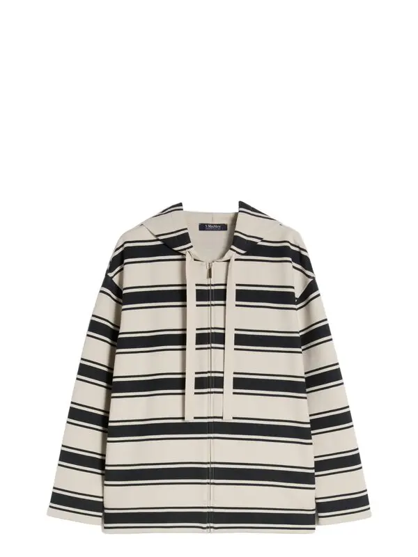 Max Mara Striped Scuba Jersey Sweatshirt - Ultramarine