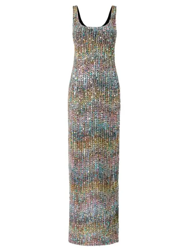 Missoni Zigzag Sequin Embellished Maxi Dress - Blue