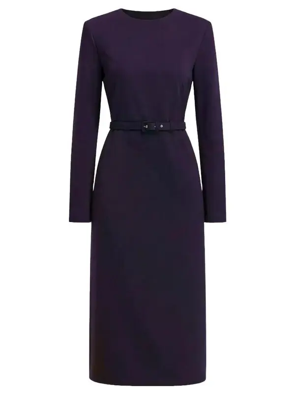 Liviana Conti Belted Midi Dress - Purple