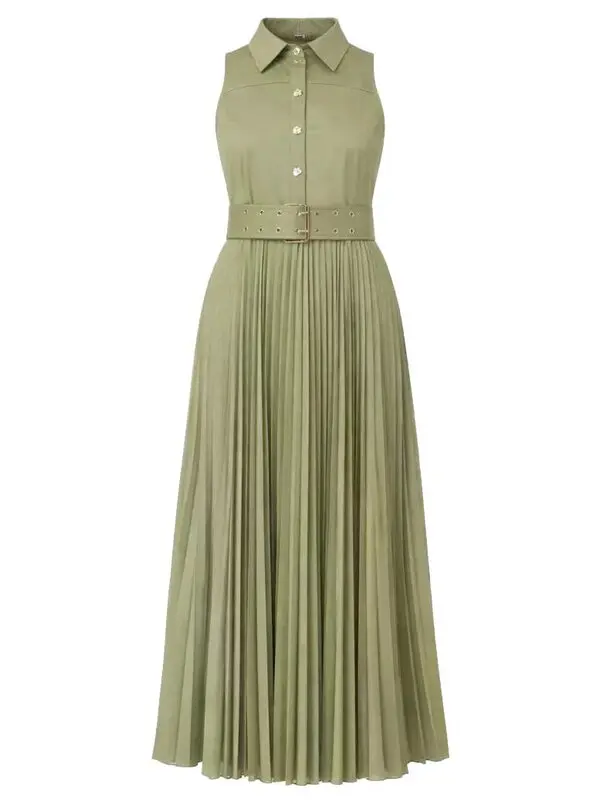 Liu Jo Pleated Midi Dress - Green